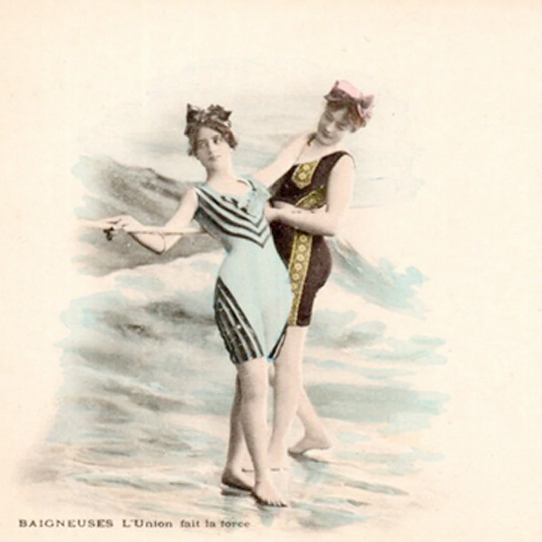 Two Edwardian Bathing Beauties Original Antique Photo Postcard - Etsy