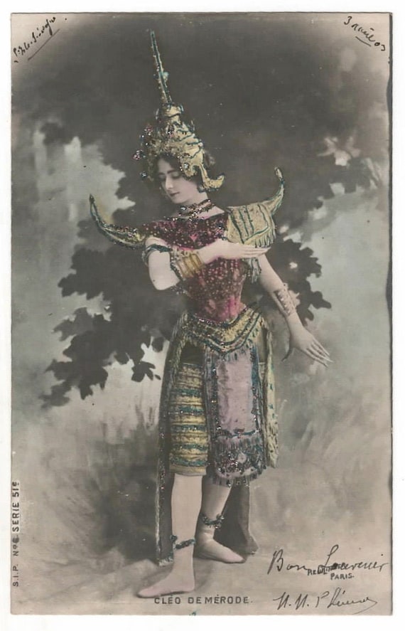 Famous Edwardian Dancer Cleo De Merode Original Antique - Etsy
