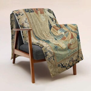 Medieval Tapestry Scene Luxury Soft Custom Throw Blanket - Etsy