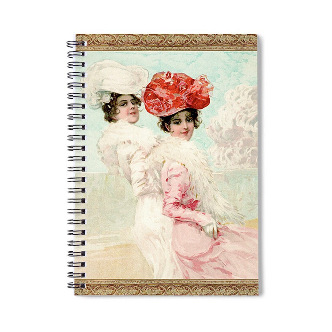 Art Nouveau Ladies Antique Image Custom Notebook Journal - Etsy