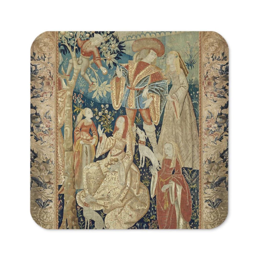 Medieval Scene Vintage Image Custom Coasters 4pc Set - Etsy