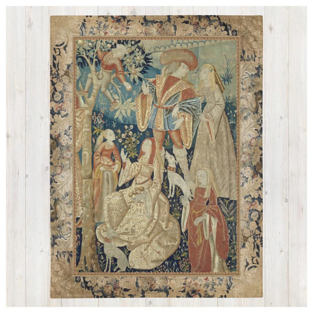 Medieval Tapestry Scene Luxury Soft Custom Throw Blanket - Etsy