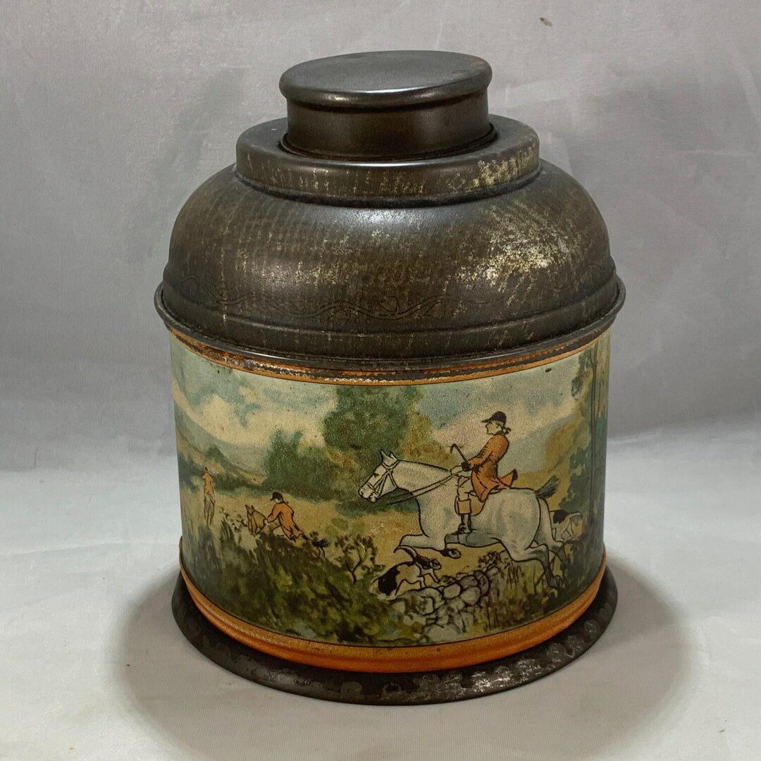 Small Vintage Rumidor Brand Humidor With Hunting Scene and Wood Lining ...