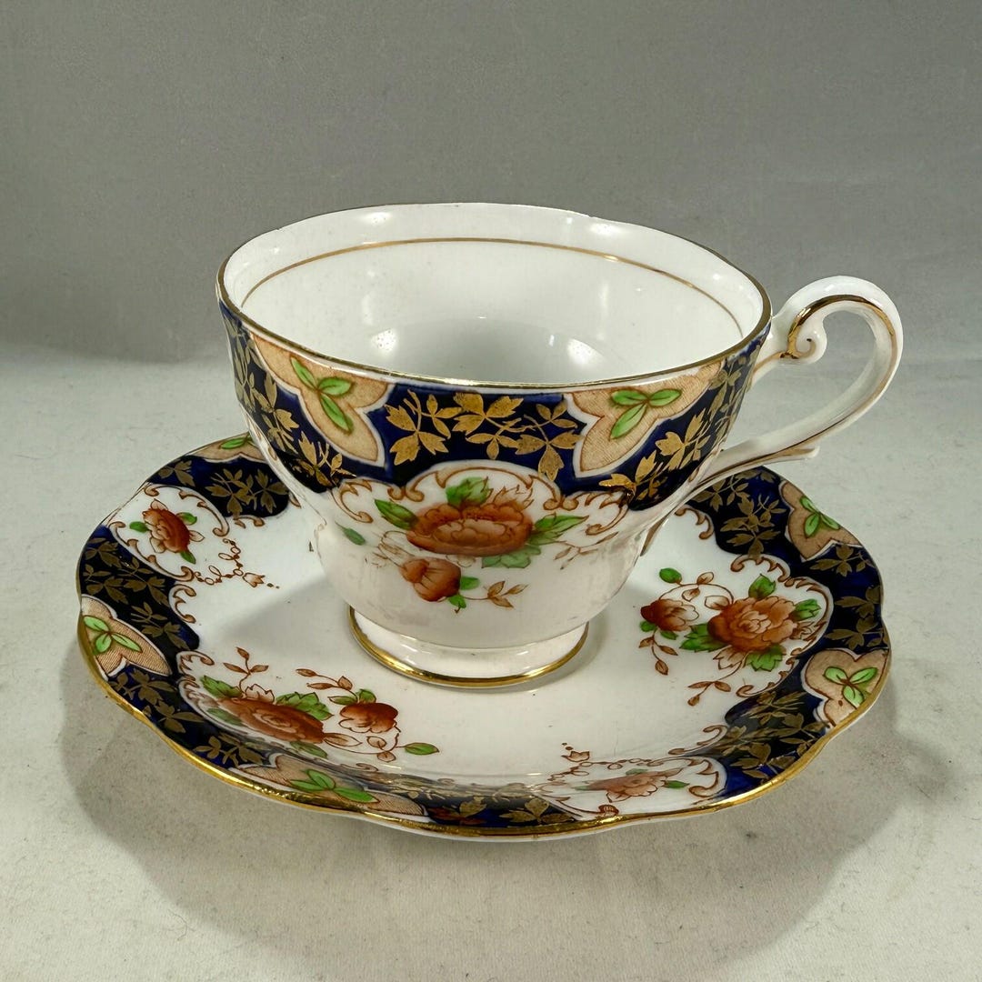 Vintage Cobalt Blue and Gold Royal Standard Cup and Saucer--england - Etsy