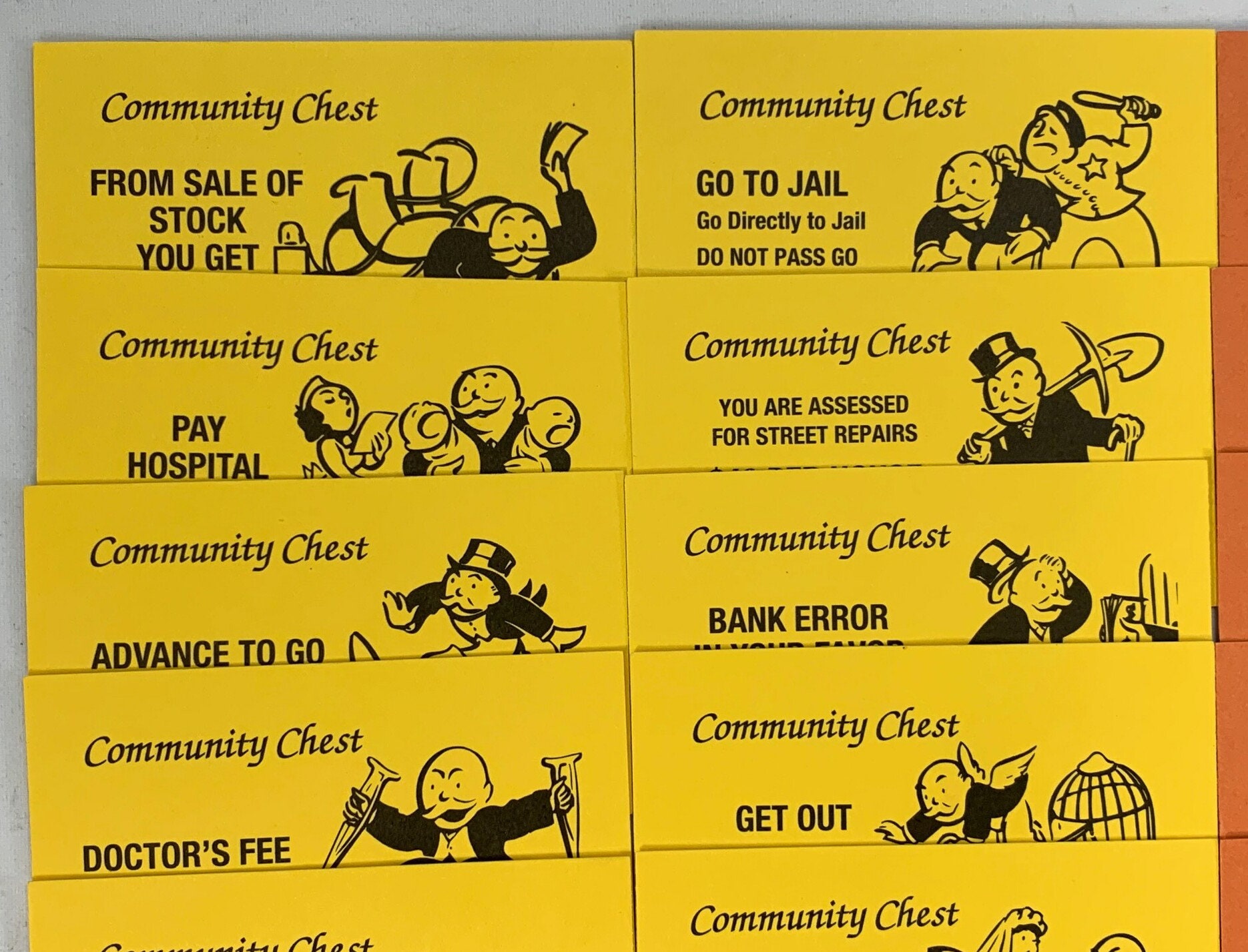 Monopoly Community Chest Cards Printable