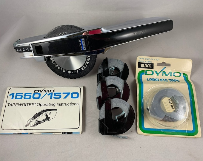 Vintage 1974 Dymo 1550 Tapewriter Label Maker With Tapes--space Age ...
