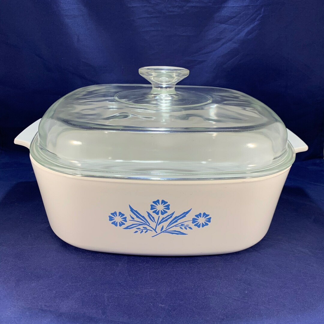 Vintage 1970s Corning Ware Cornflower 4 Quart Casserole A-84-B With ...