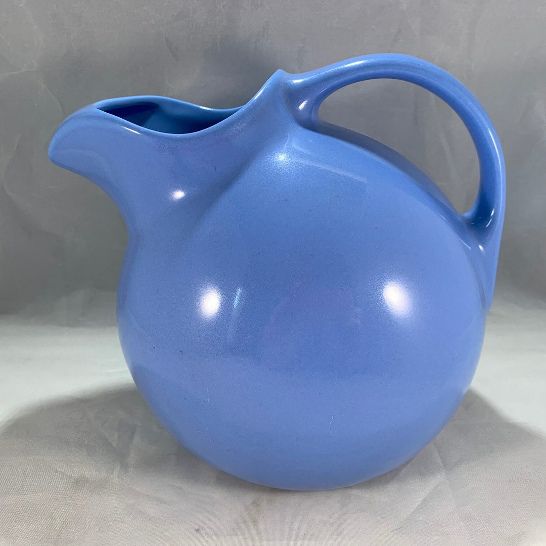 Vintage Cadet Blue Hall China Ball Jug 2 Quart - Etsy