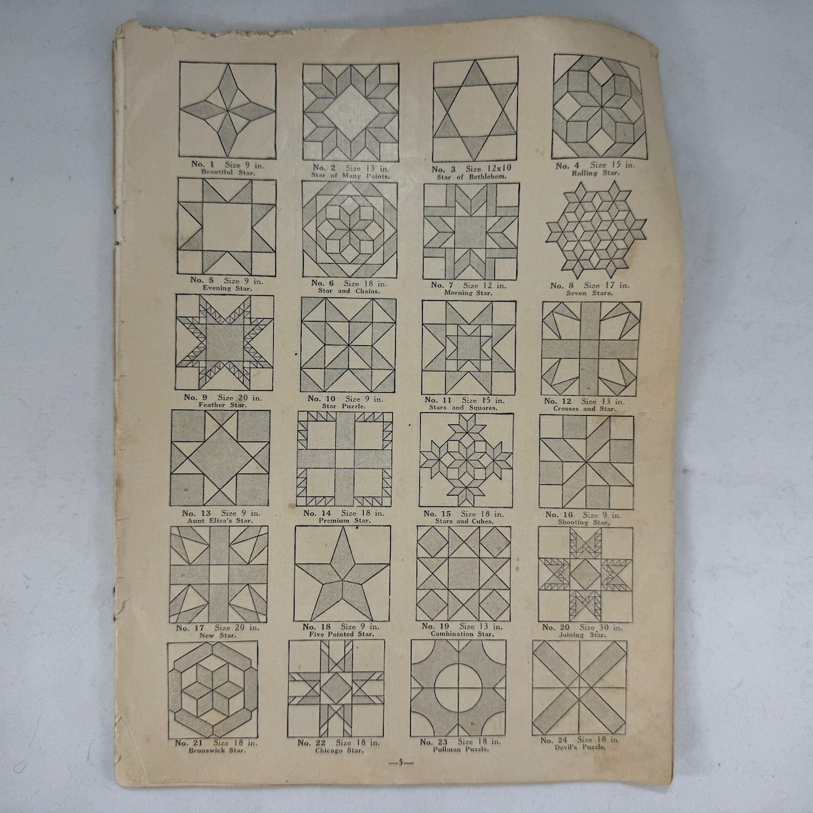 Scan of 1930s Quilt Patterns Catalog--pictures of Over 500 Vintage ...