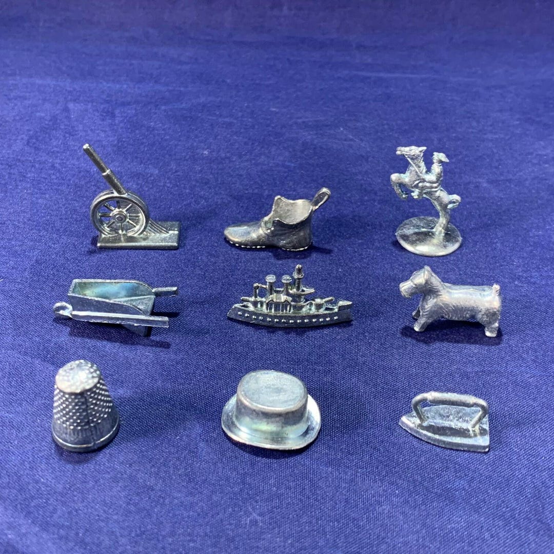 Vintage Set of Nine Classic Monopoly Tokens - Etsy