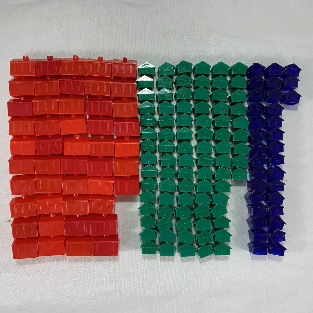 160+ Monopoly Hotels and Houses--red, Green, Blue - Etsy