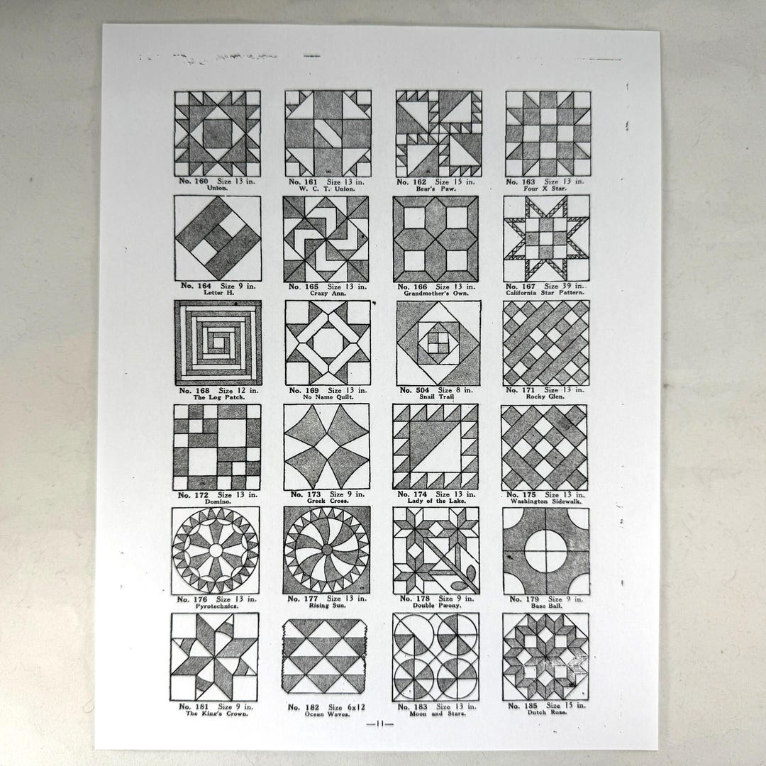 Scan of 1930s Quilt Patterns Catalog--pictures of Over 500 Vintage ...
