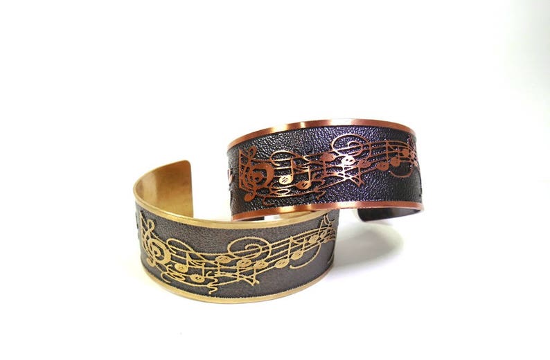 Music Bracelet Cuff Treble Clef Bracelet Musical Notes - Etsy
