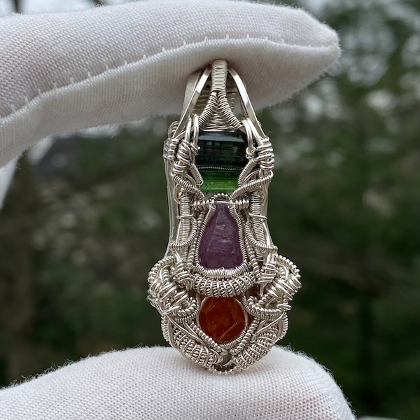 Heady Wire Wrapped Pendant - Etsy