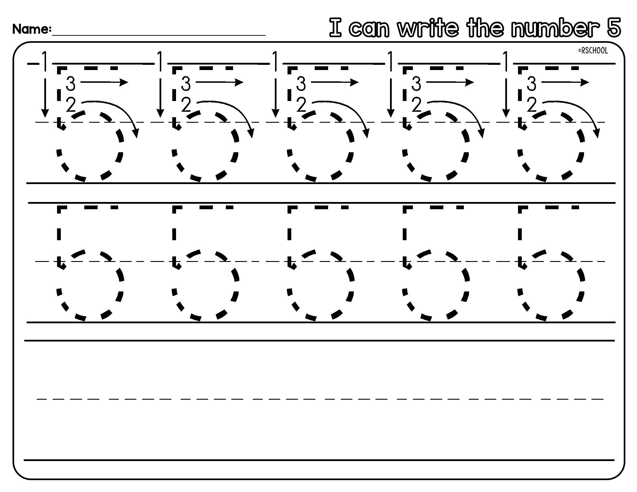 Number Writing Practice Pages 0-20 - Etsy