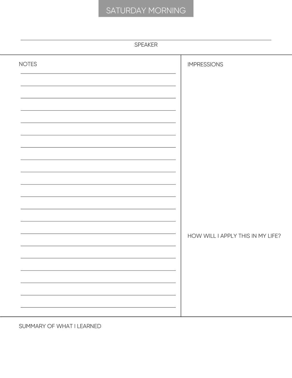 General Conference Note Taking Pages October 2020 | Etsy