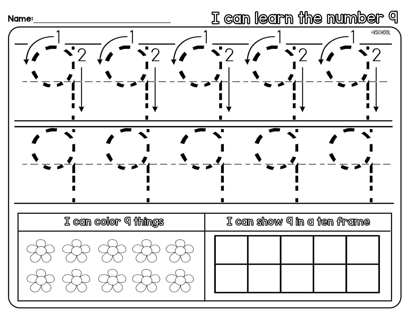 Number Writing Practice Pages 0-20 - Etsy