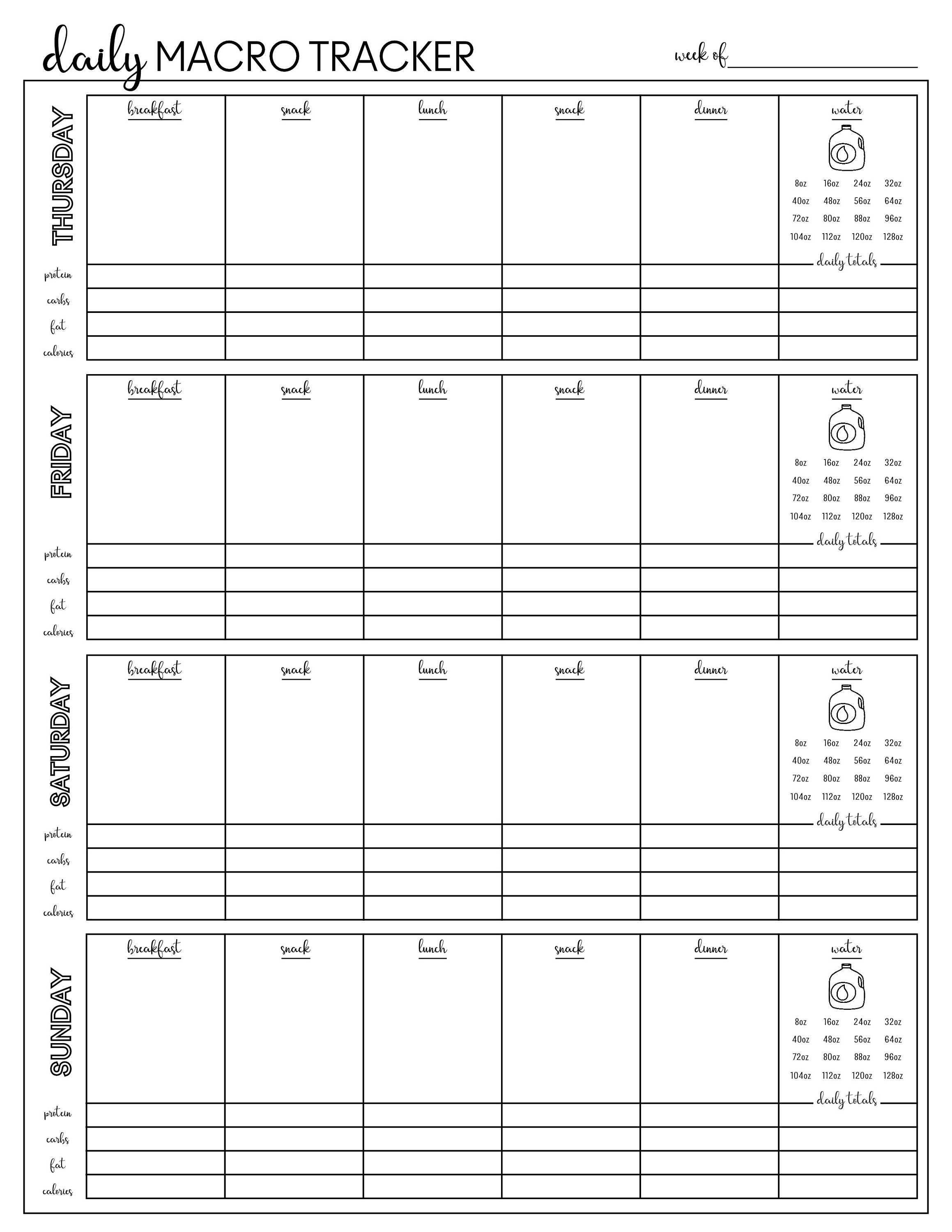 Macro Tracker - Etsy