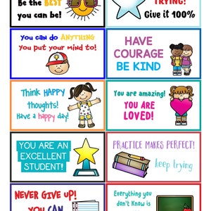 Positive Lunch Box Notes - Etsy