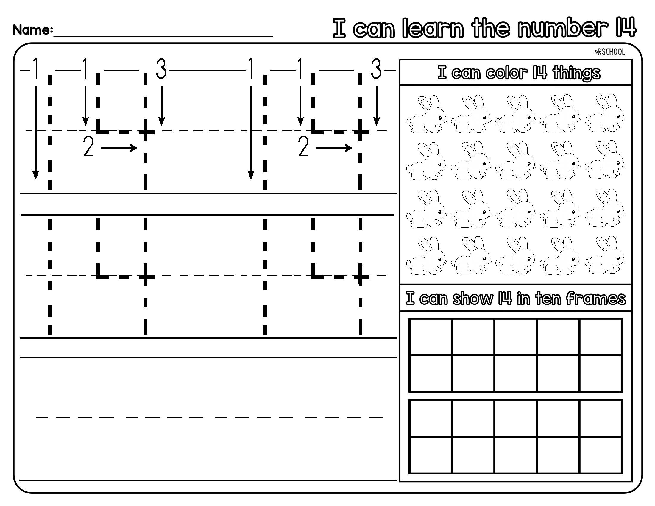 Number Writing Practice Pages 0-20 - Etsy