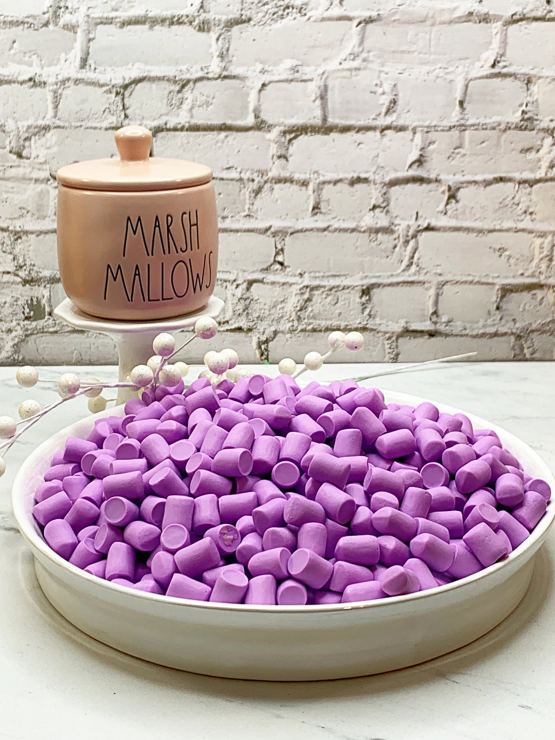 Set of 10 Faux Mini Marshmallow Purple Fake Marshmallow - Etsy