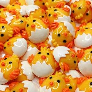Set of 2 - Fake Easter Chick, Fake Chick Flat Back, Fake Chick in Egg ...