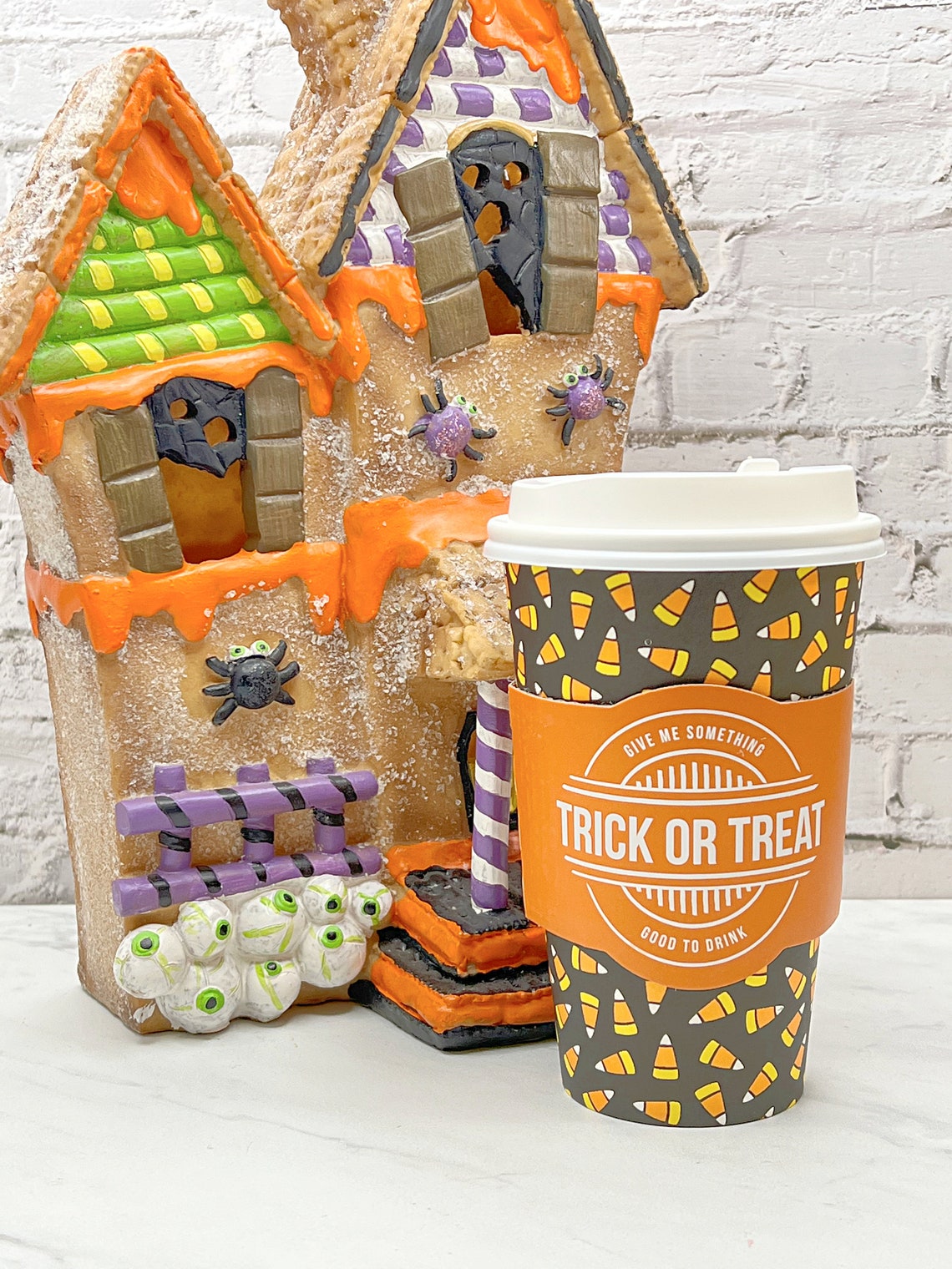 Set of 4 candy Corn Coffee Cup To-go Cup Disposable Coffee - Etsy