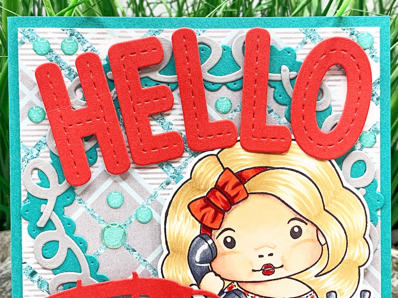 Greeting Card Hello Call Me Rotary Phone Cell Phone Long - Etsy