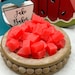 Set of 2 Artificial Watermelon Chunks, Plastic Watermelon Pieces for ...