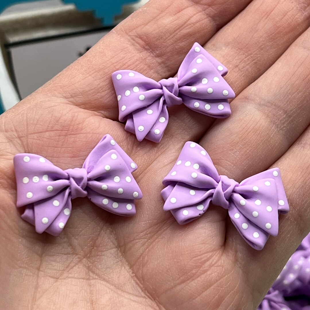 Set of 3 * Faux Bow, Fake Bow, Mini Bow, Resin Bow, Cartoon Bow ...