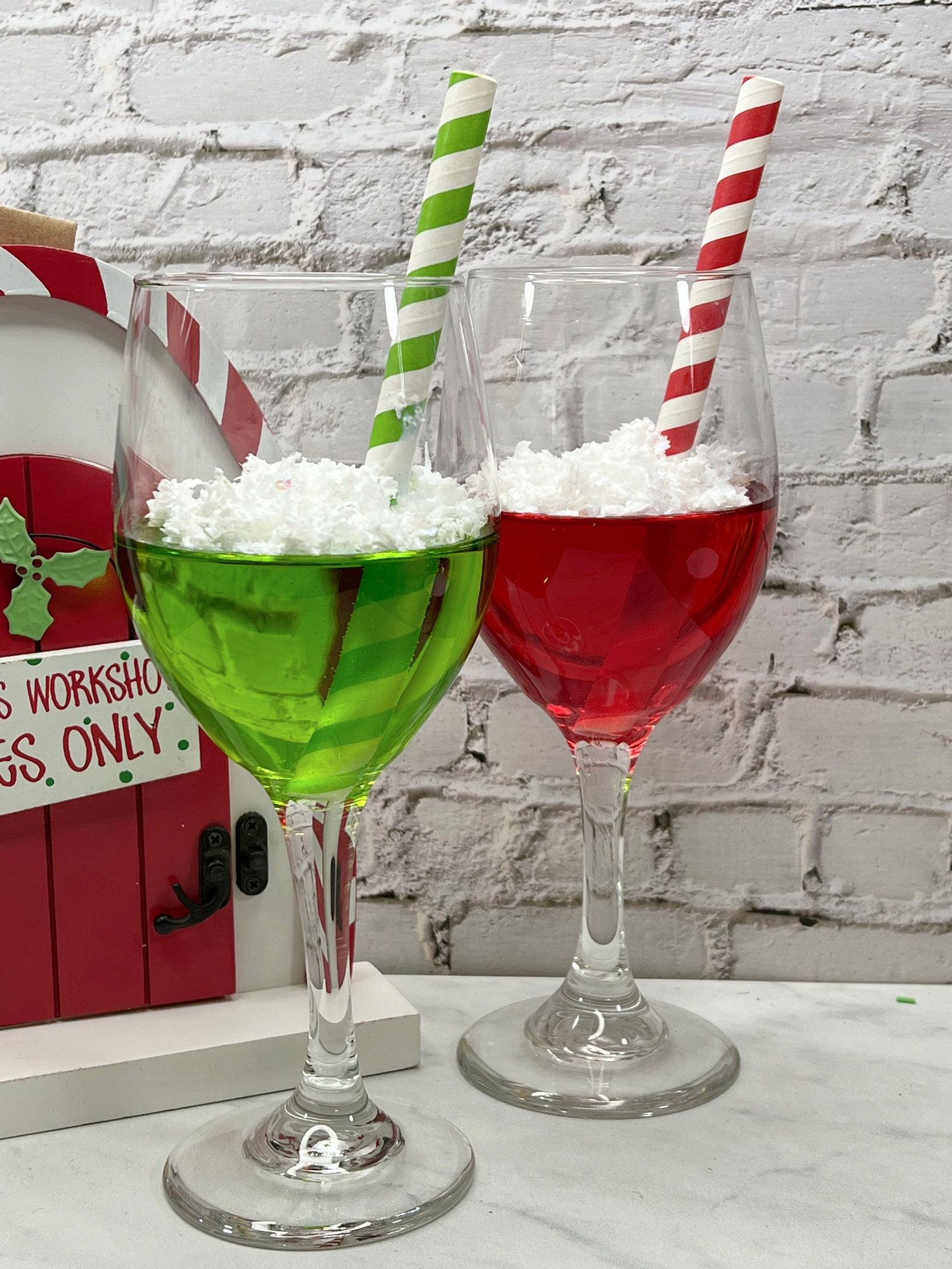 Fake Christmas Wine Fake Alcohol Fake Drinks Fake Snow Red - Etsy