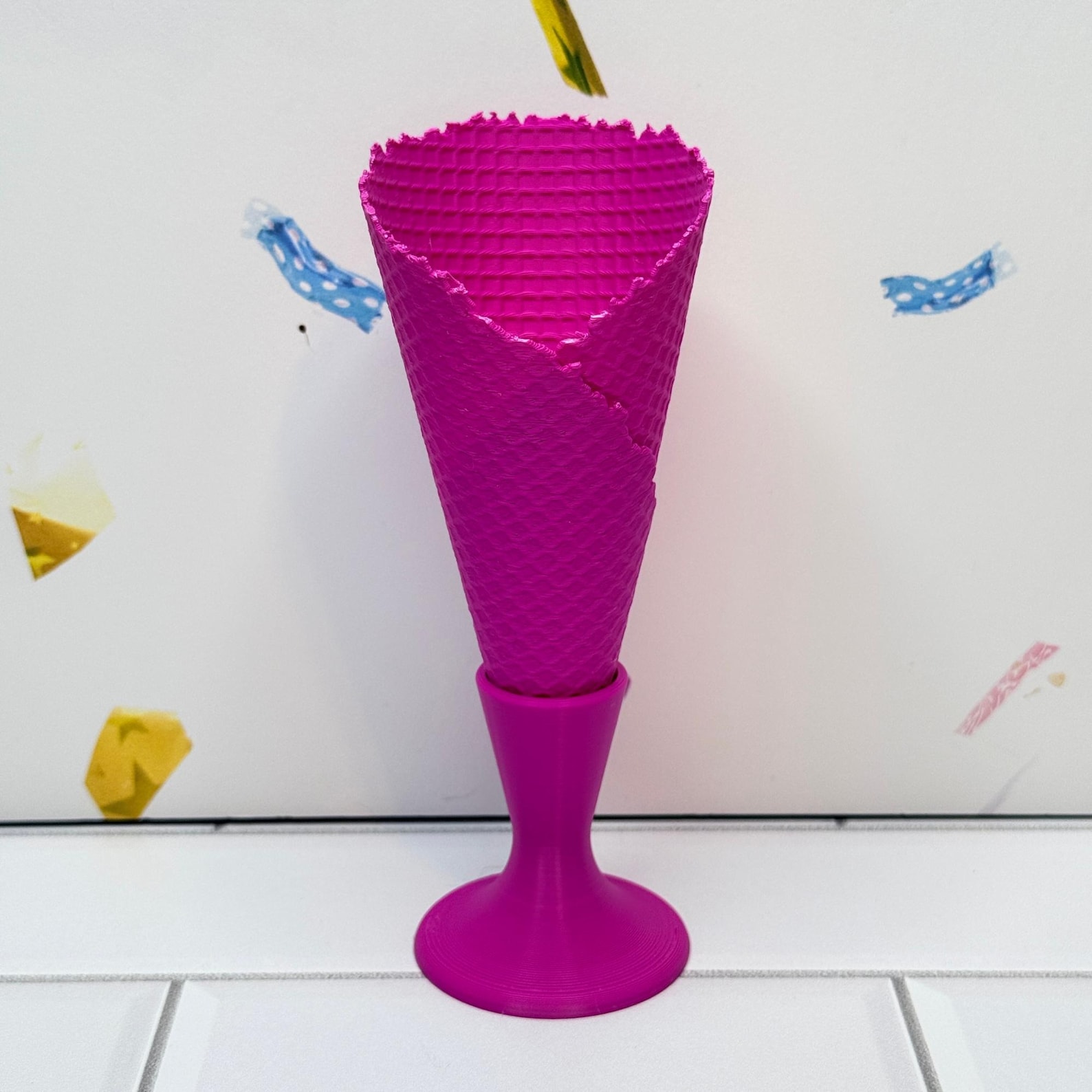 Fake Waffle Cone # Faux Ice Cream Cone, Fake Soft Serve Ice Cream, Fake ...