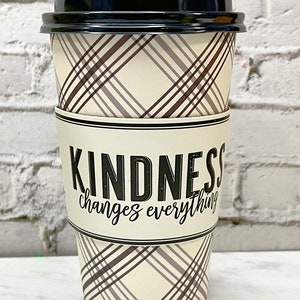 Set of 4 * Kindness Coffee Cup, To-go Cup, Disposable Coffee Cup, Happy ...