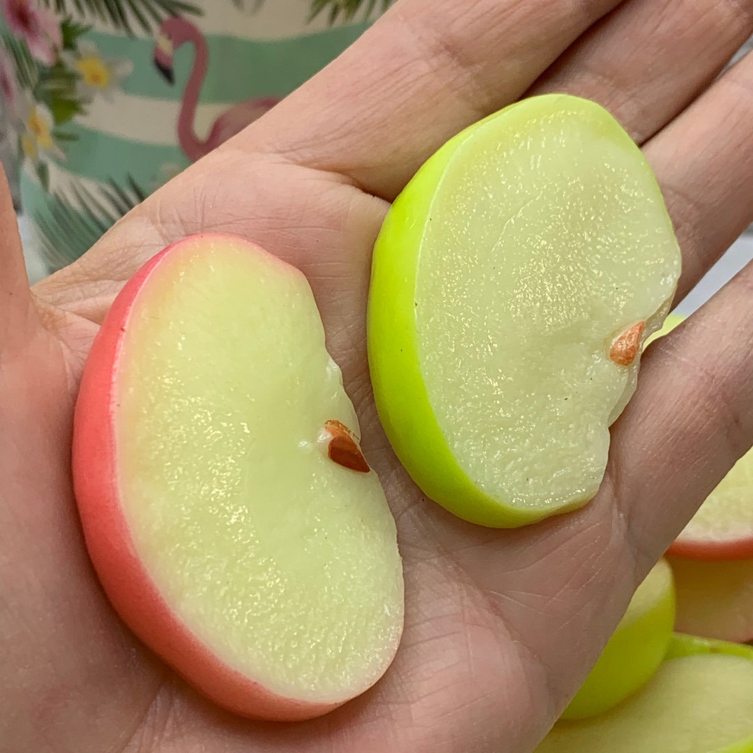 Artificial Apple Wedges ** Plastic Apple Pieces, Red Apple, Green Apple ...