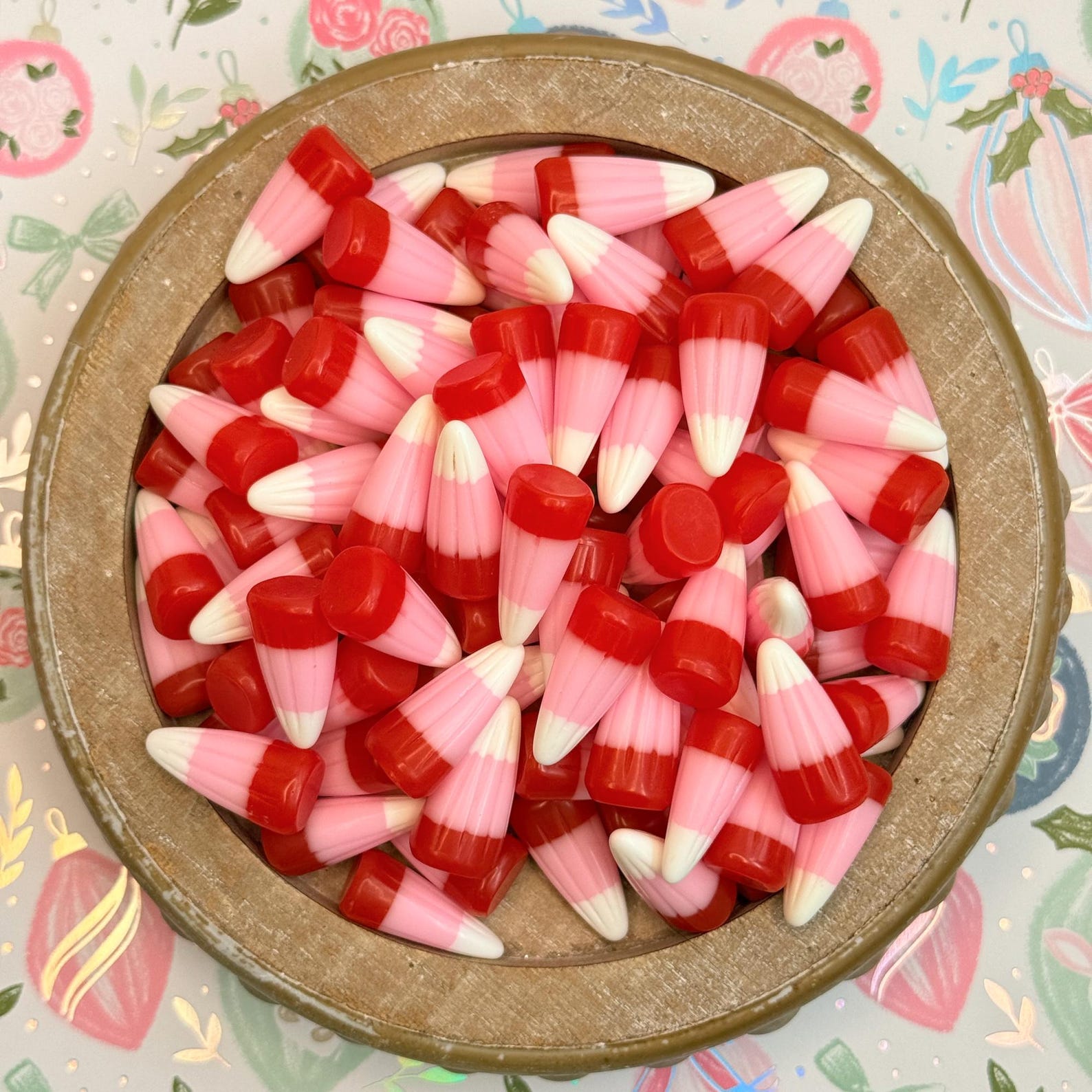 Fake Candy Corn *** Red Pink White Candy Corn, Fake Christmas Candy ...
