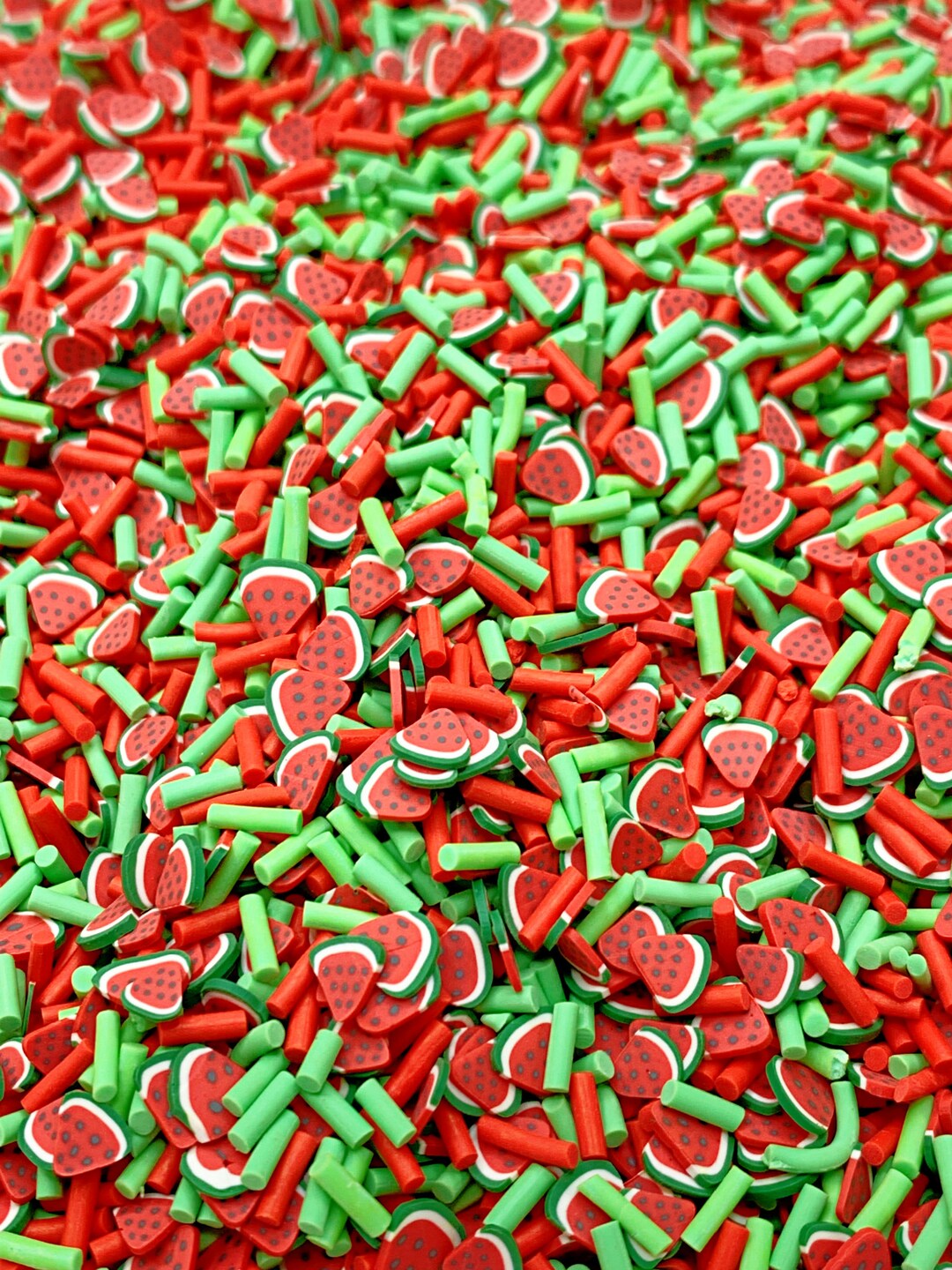 10g Bag * Summertime Fake Sprinkles, Watermelon Sprinkles, Round, Slime ...