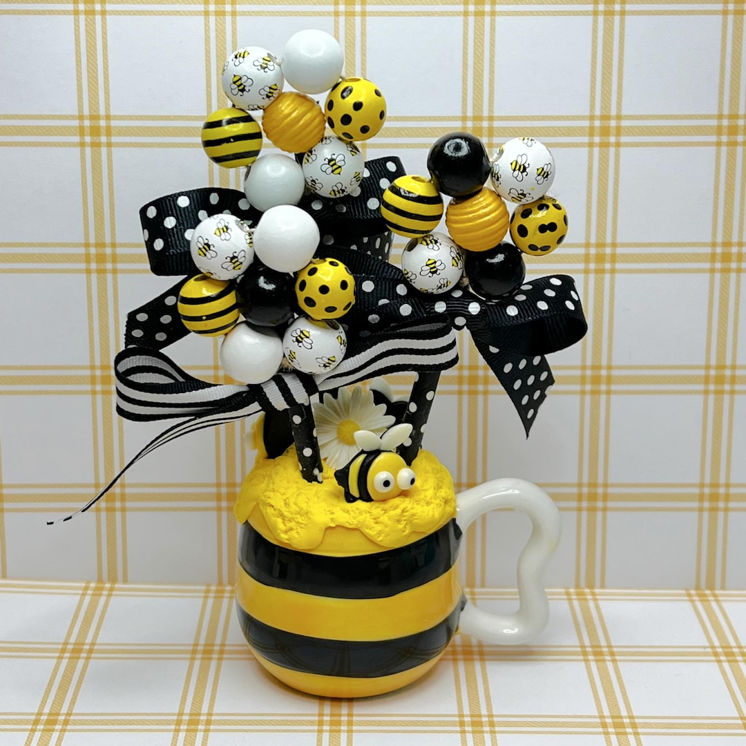 Bee Flower ** Bumble Bee Flower, Bead Flower, Bumble Bee, Bzzz, Yellow ...