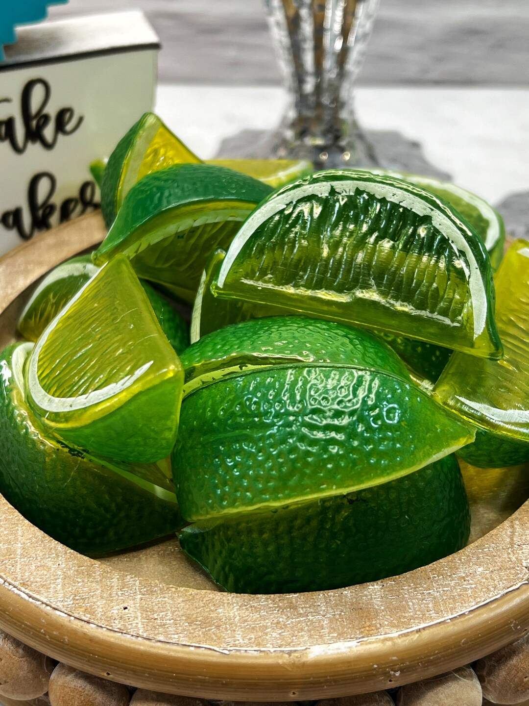 Artificial Lime Wedge ** Lime Slice, Artificial Lime, Large Lime Fruit ...