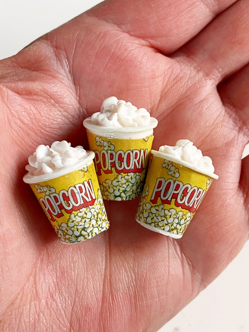 Listing is for 1 Fake Mini Popcorn Bucket With Butter - Etsy