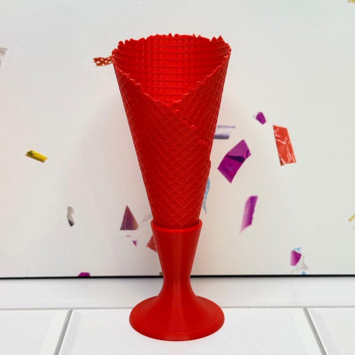 Fake Waffle Cone # Faux Ice Cream Cone, Fake Soft Serve Ice Cream, Fake ...