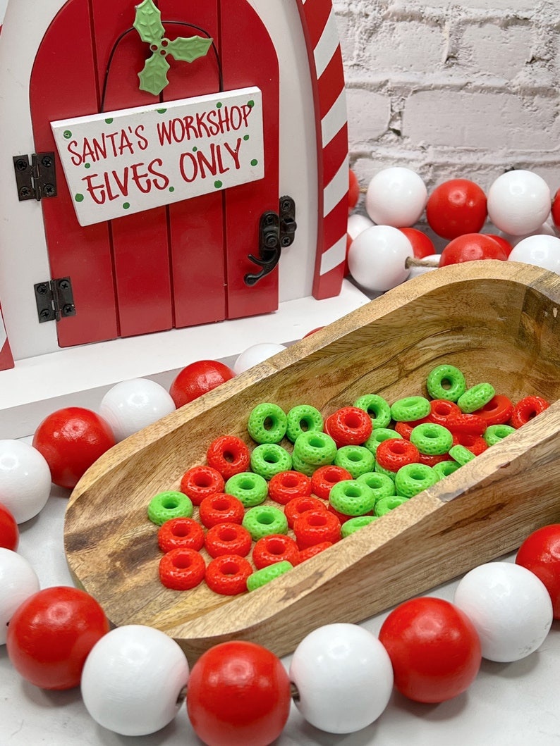 Set of 4 Fake Christmas Cheerios Red & Green Fake - Etsy