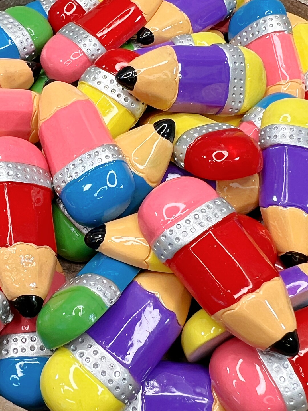 Set of 5 * Fake Pencils, Faux Pencils, Back to School, Teacher Favor ...