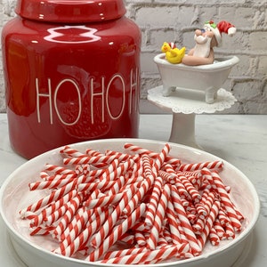 Set of 2 * Fake Peppermint Stick, Candy Cane Swirl, Fake Charm, Fake ...