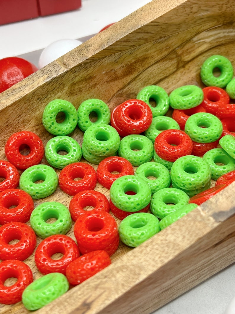 Set of 4 Fake Christmas Cheerios Red & Green Fake - Etsy
