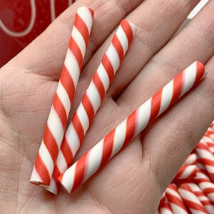 Set of 2 * Fake Peppermint Stick, Candy Cane Swirl, Fake Charm, Fake ...