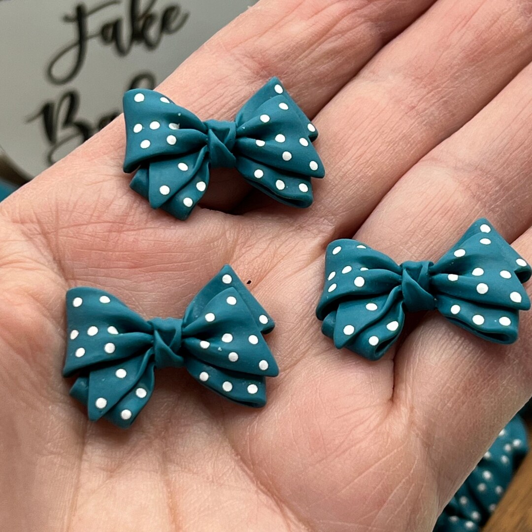 Set of 3 * Faux Bow, Fake Bow, Mini Bow, Resin Bow, Cartoon Bow ...