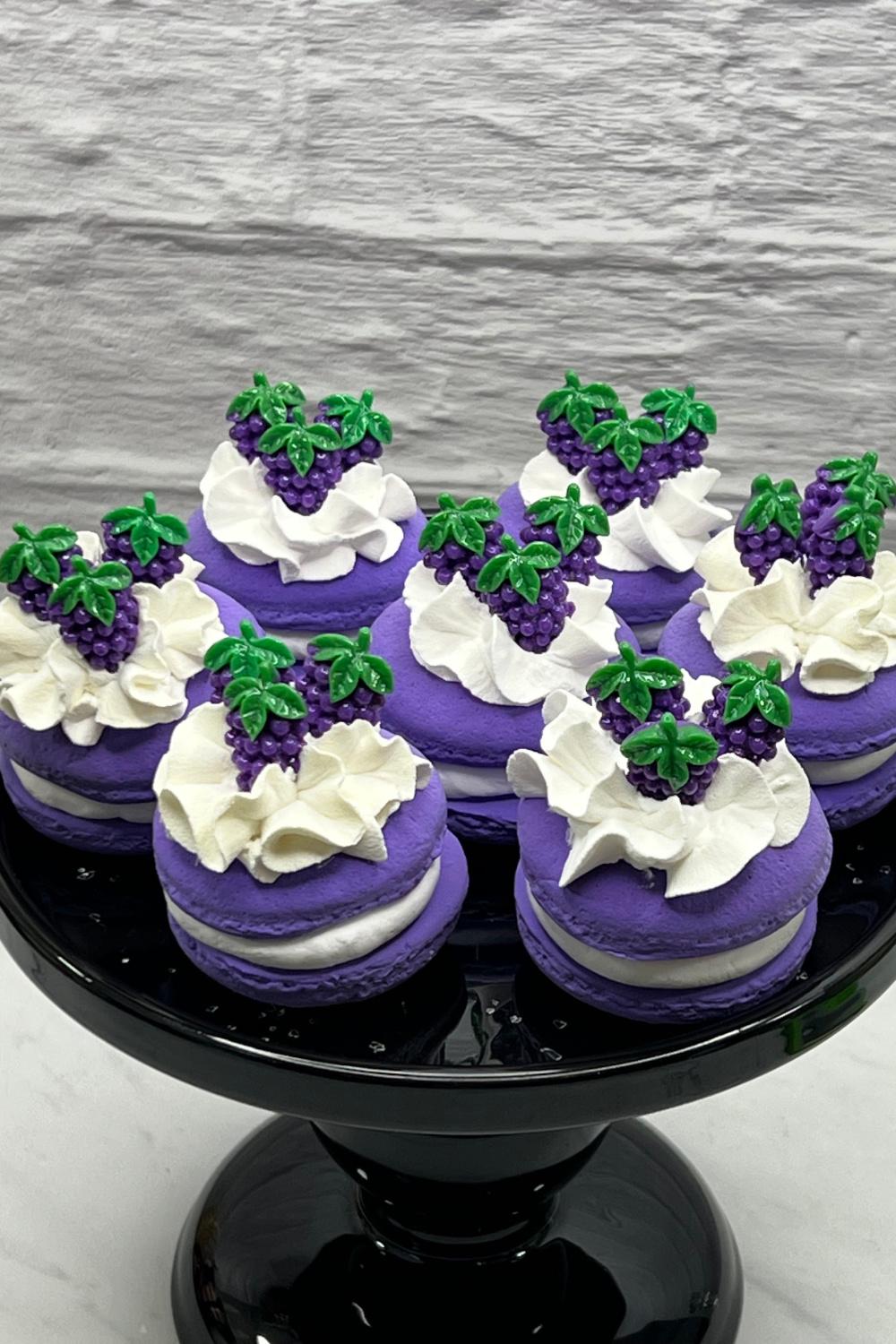 Faux Grape Macaroon * Handmade Fake Grape Macaron, Realistic Faux ...