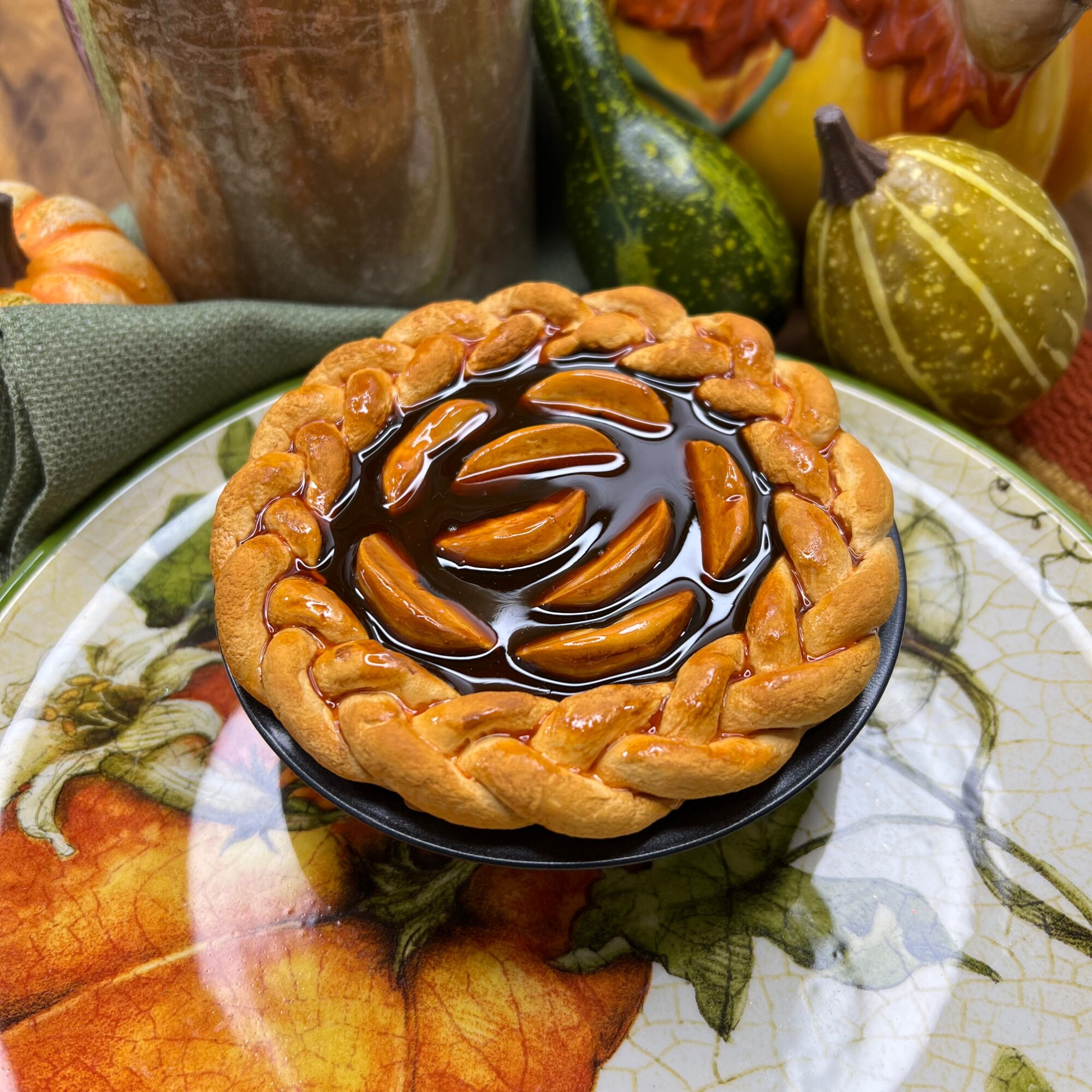 Fake 5" Apple Pie *cinnamon Sauce, Clay, Resin, Fake Food, Mini Pie ...