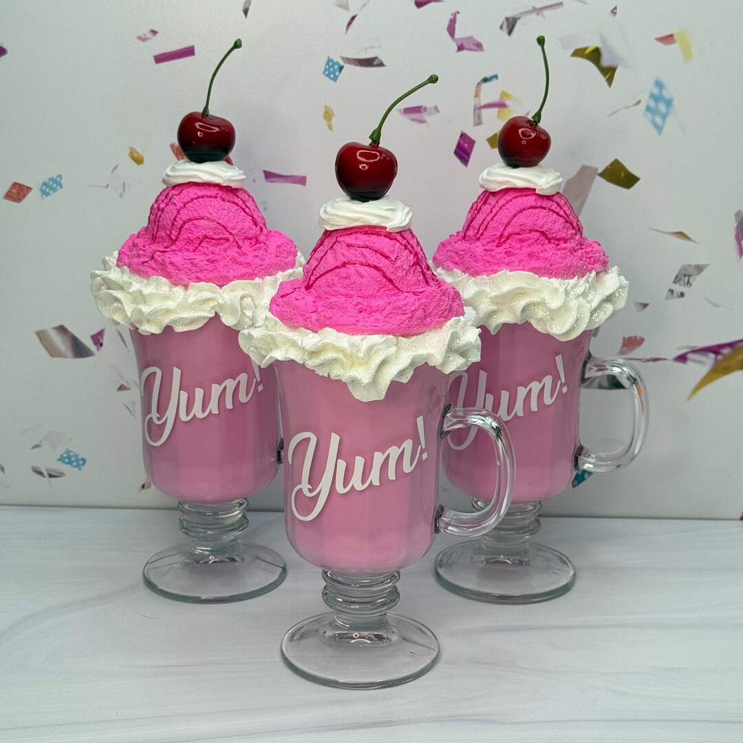 Fake Strawberry Shake ** Fake Milkshake, Faux Milkshake, Coffee Bar ...