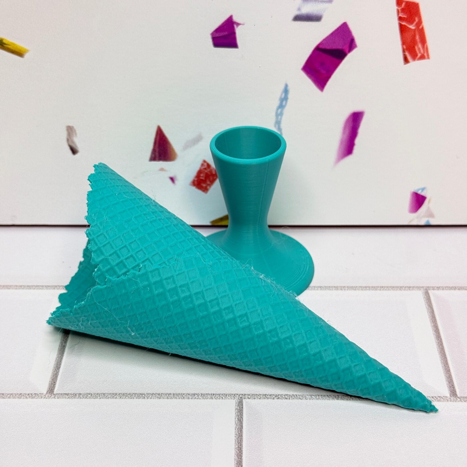 Fake Waffle Cone # Faux Ice Cream Cone, Fake Soft Serve Ice Cream, Fake ...